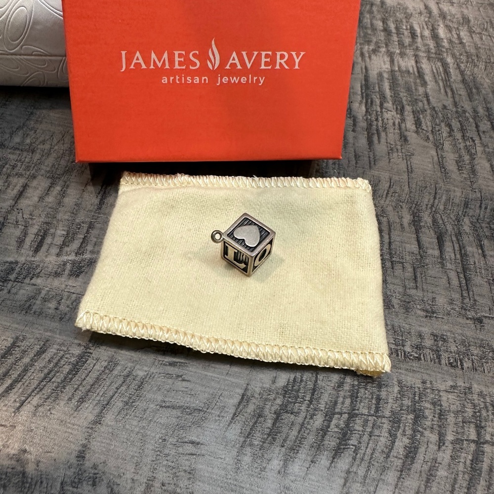 James Avery Love U Block - Gem